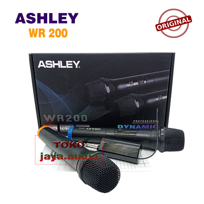 ASHLEY WR 200 Mic WIRELESS Original Mik Tanpa Kabel Ashley wr200 Microphone wireless Vokal Mik ...