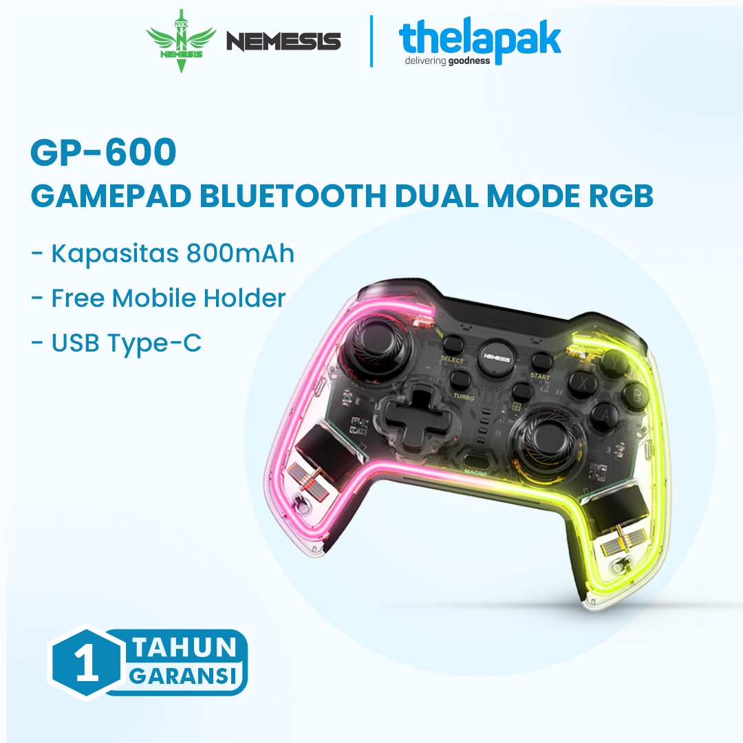 Wireless Gamepad NYK Nemesis Prime GP-600 Dual Mode with Macro Setup ...