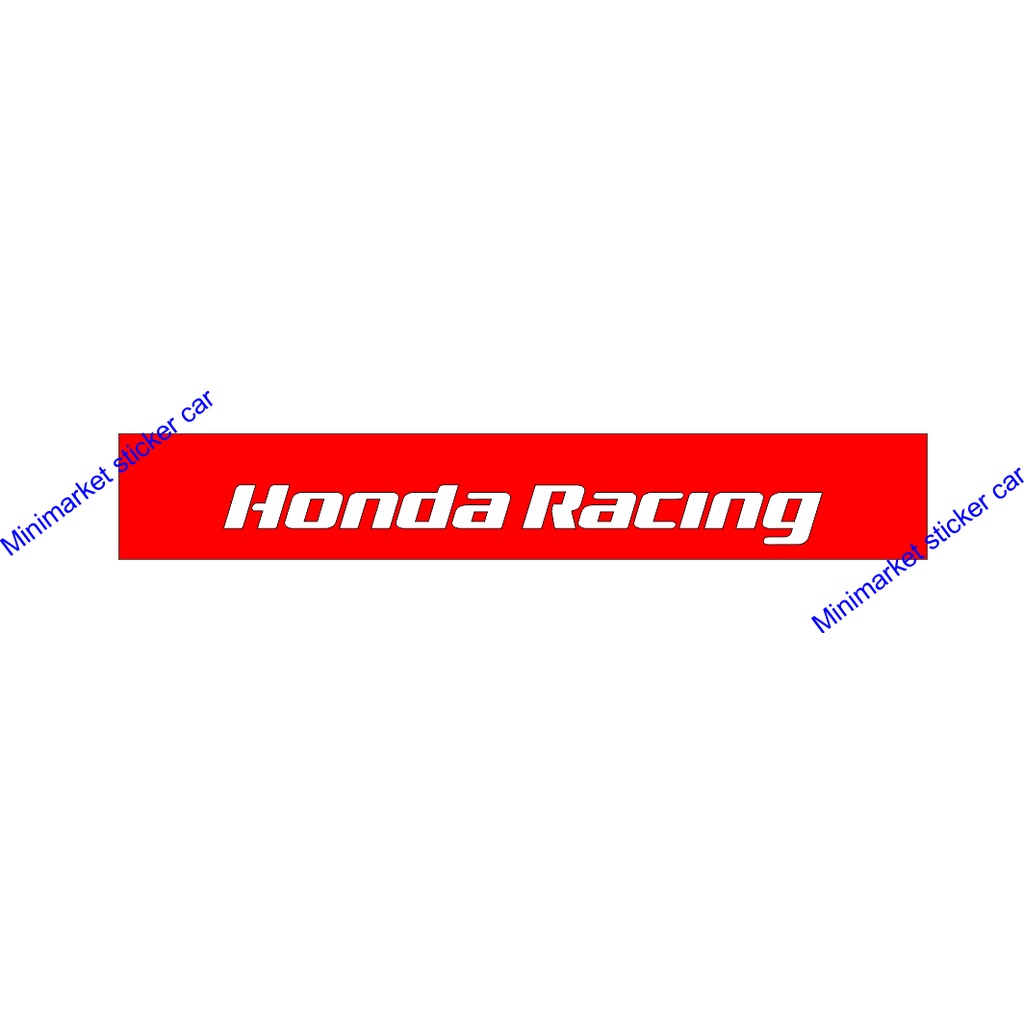 STICKER STOIKER MOBIL KACA HONDA RACING BLOK TULISAN BOLONG | Lazada ...