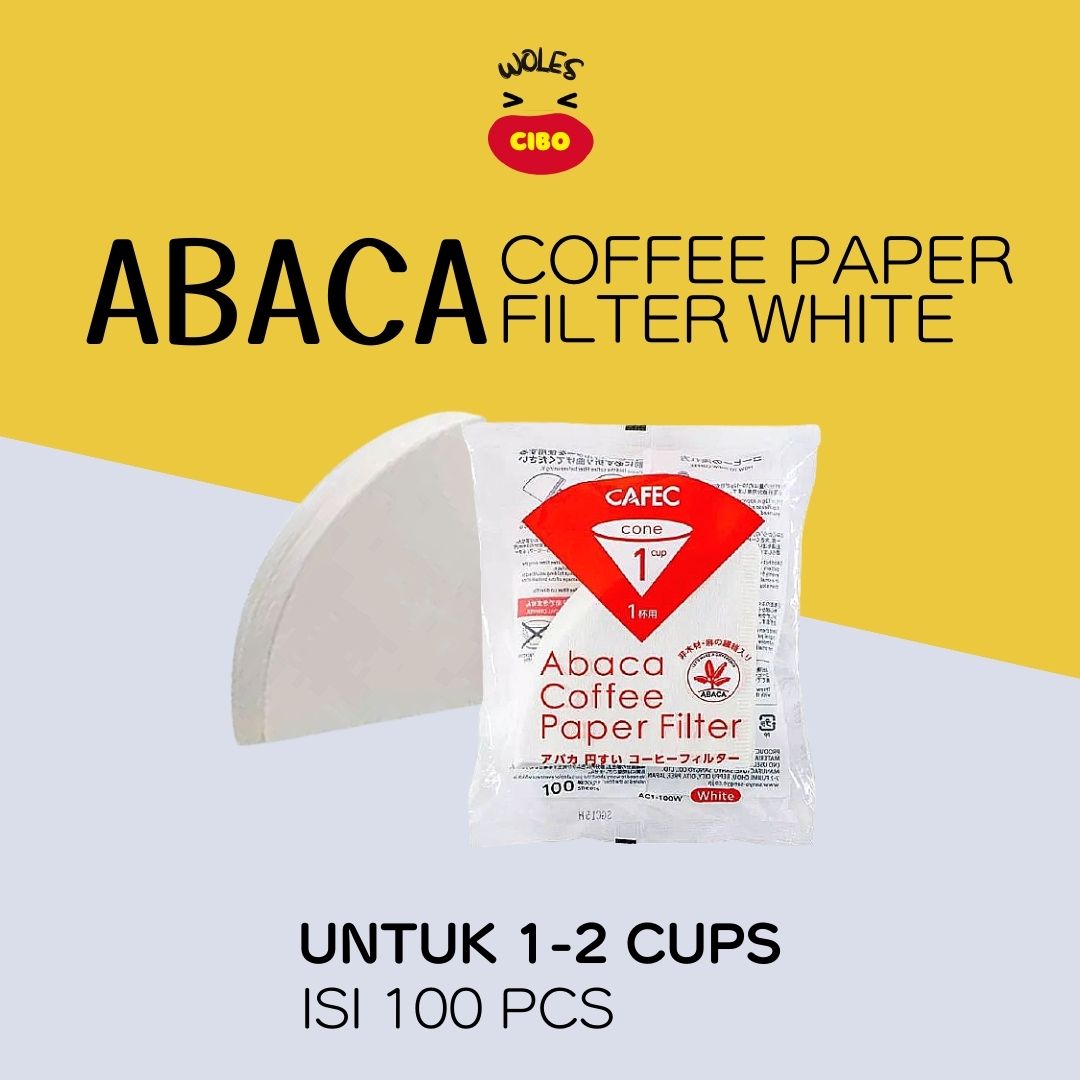 CAFEC ABACA V60 01 AC1 White Paper Filter 100 Lembar Saringan Kopi ...