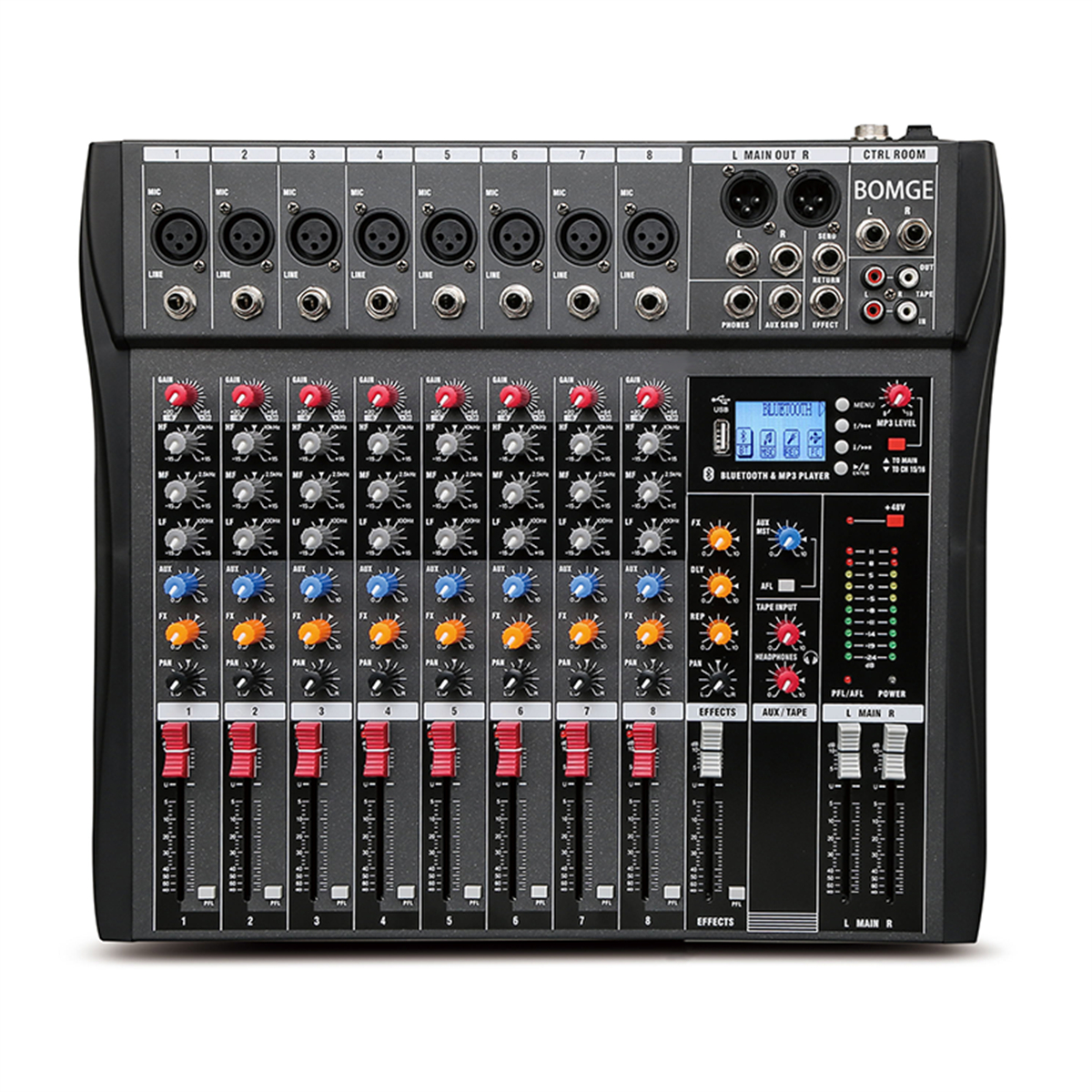 AUDIO ELEMENT 8/12/16 Channel Audio Mixer Sound Mixing Console with ...