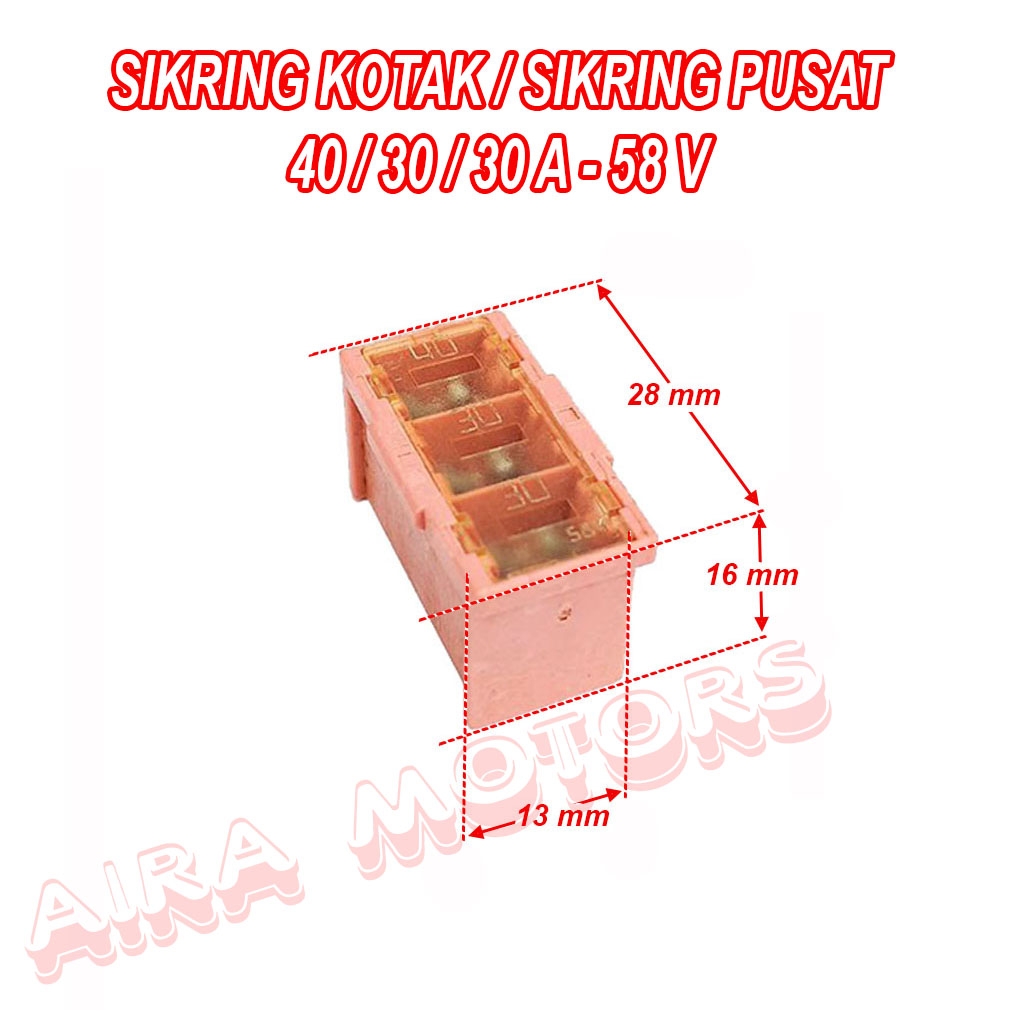 Sikring kotak sikring pusat mobil 50/30/30A original | Lazada Indonesia