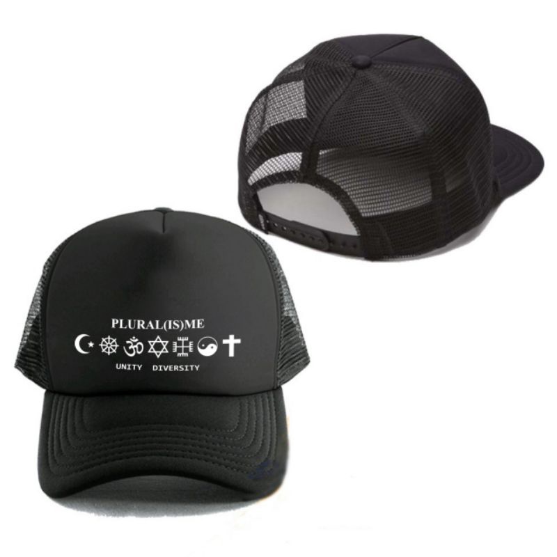 TOPI PLURALISME A2 TOPI DISTRO TOPI JARING TOPI HITAM/ HITAM PUTIH ...