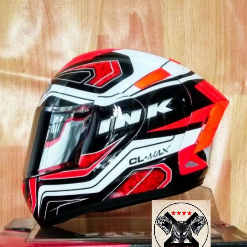Helm Full Face INK Cl Max- Solid Black Doft redbull | Helm Pria | Helm ...