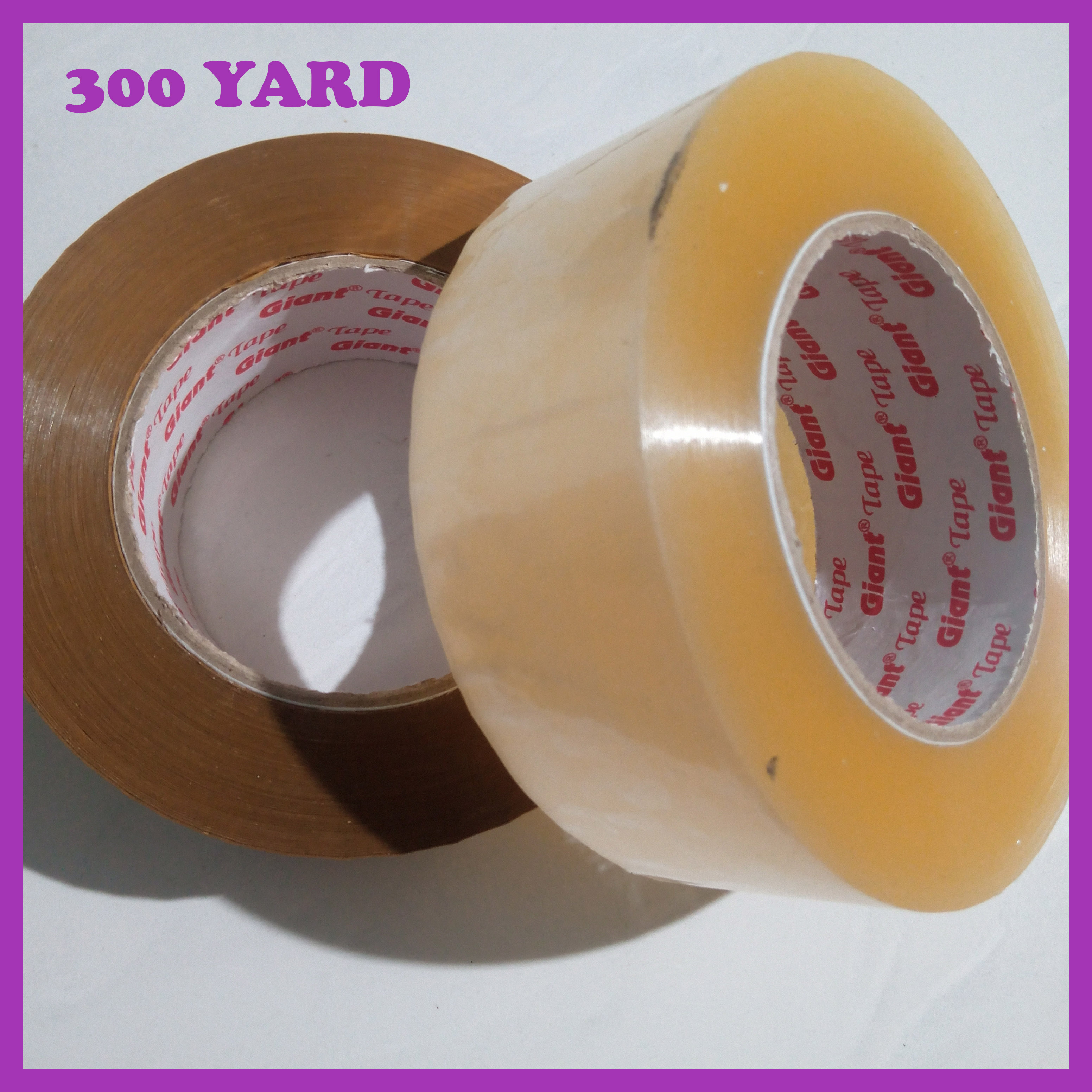 Lakban 300yard 2inch Jumbo Lakban Giant Coklat Bening | Lazada Indonesia