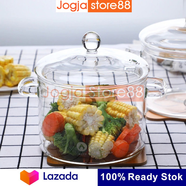 Pot Panci Masak | Kaca Transparan Tahan Panas Material Borosilicate ...