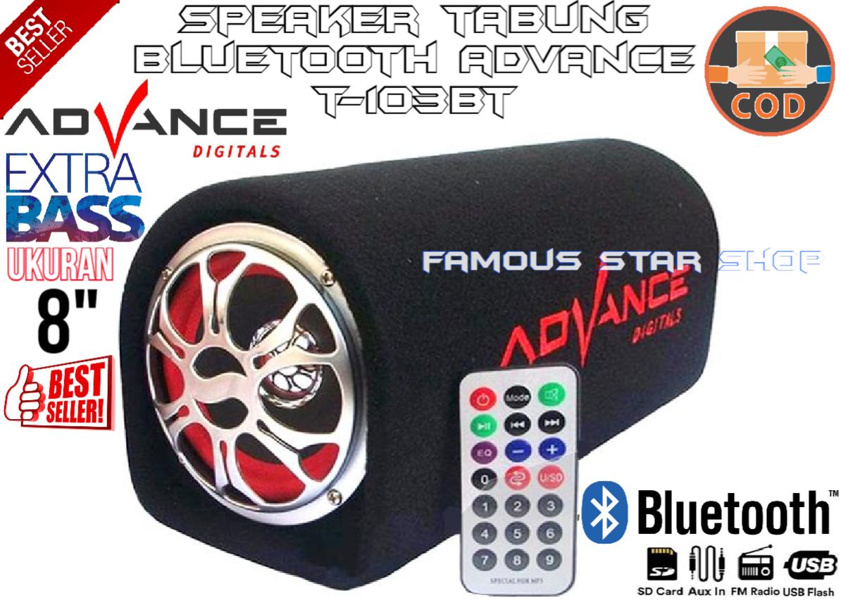 Speaker Bluetooth Aktif Portable Advance T103BT Subwoofer Karaoke Radio / Speaker ADVANCE T ...