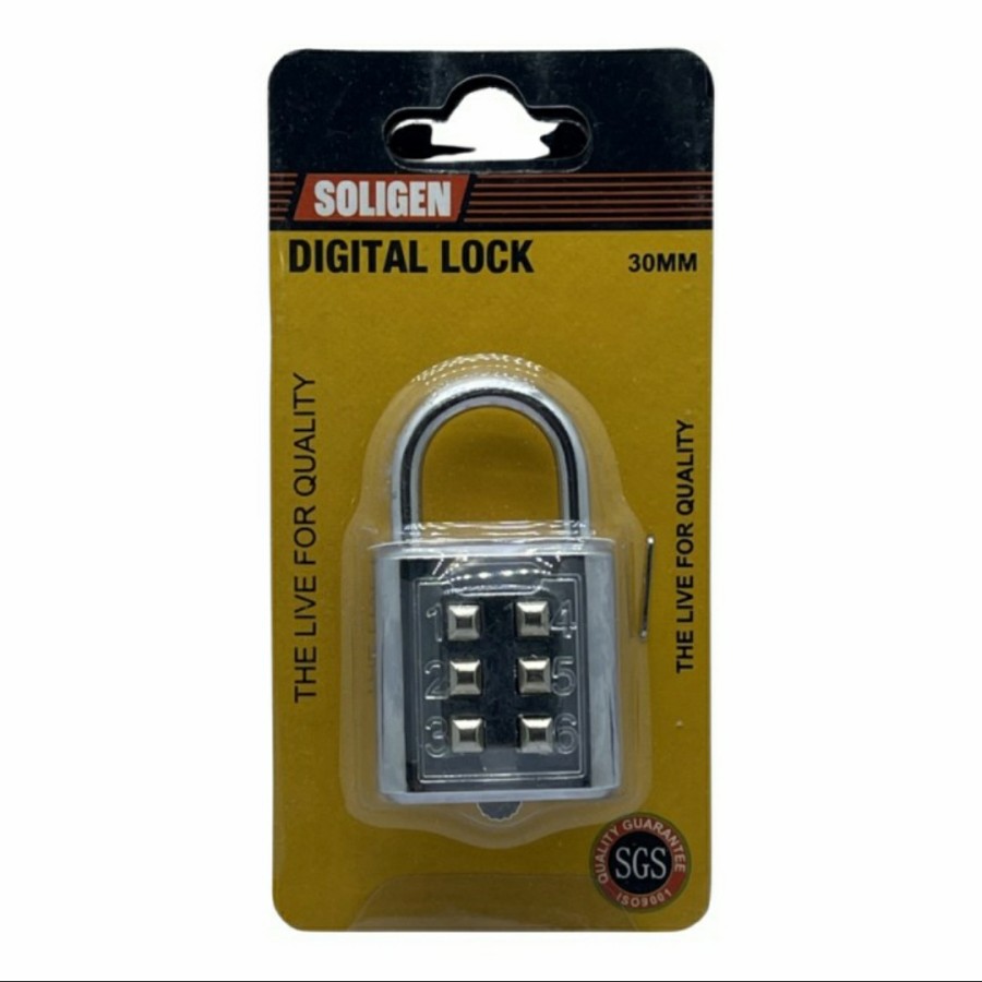 Gembok Angka Digital 30mm 3angka Soligen Nomor Chrome | Lazada Indonesia