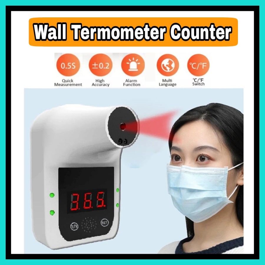 HT - Wall Termometer Counter Dinding Pengukur Suhu Badan Tempel GP100 ...