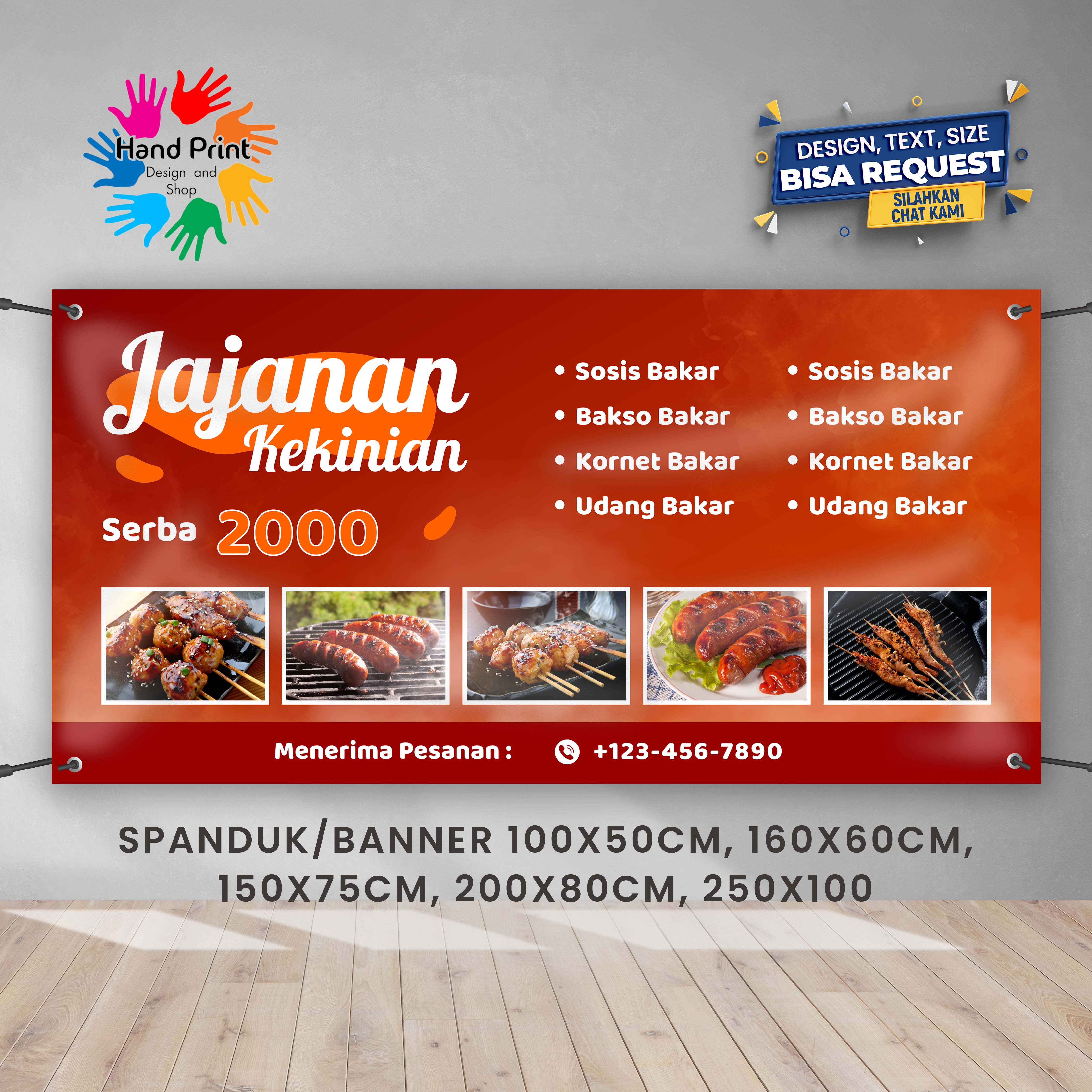 SPANDUK BANNER Sosis BakarJajanan Angkringan Pedas Seblak Seafood ...