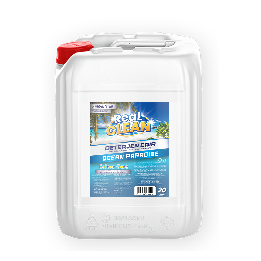 Real Clean Deterjen Laundry Cair Antibacterial Ocean Paradise - Sabun ...