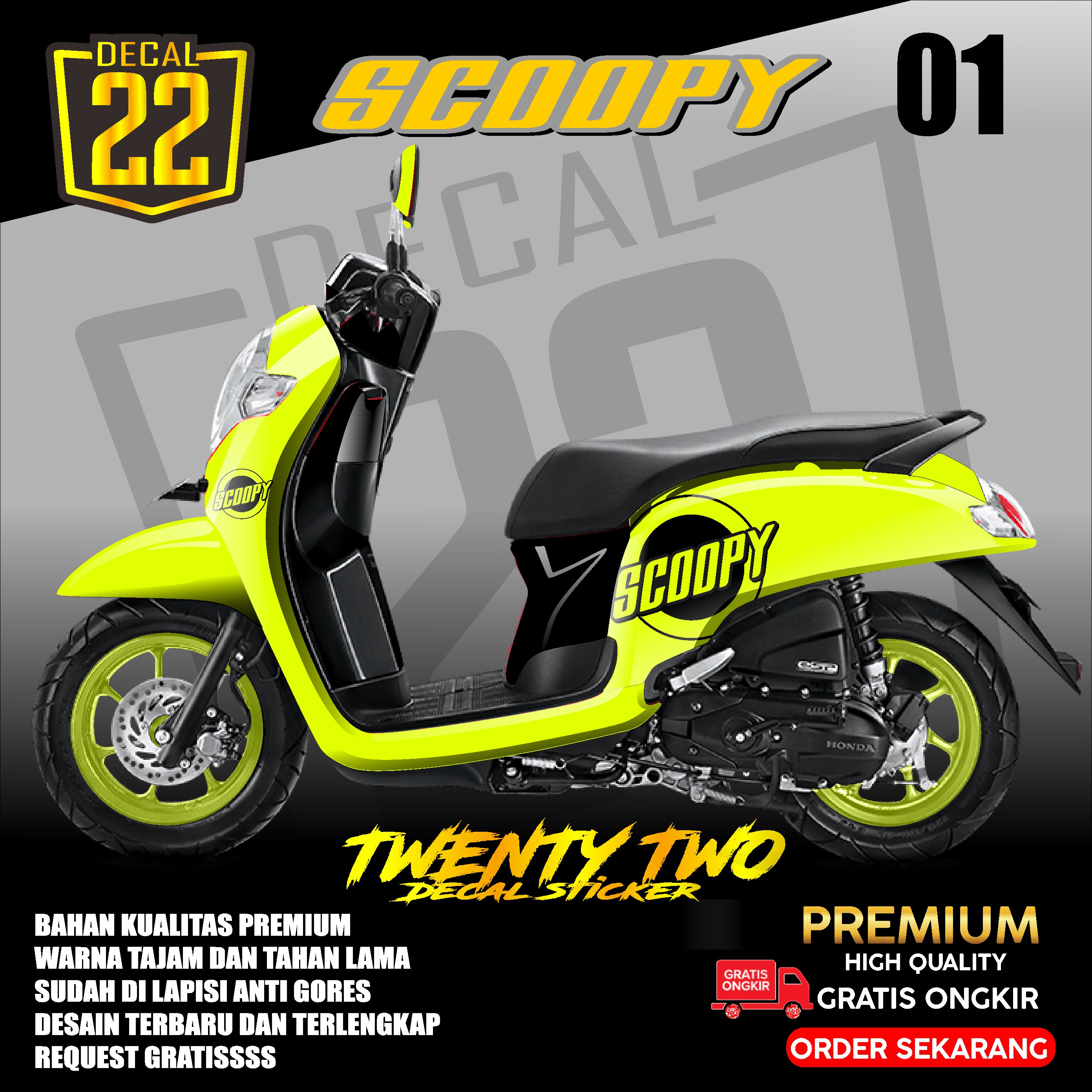 Decal Scoopy full body Full Body Decal Stiker Scopy Dekal F1/FI desain ...