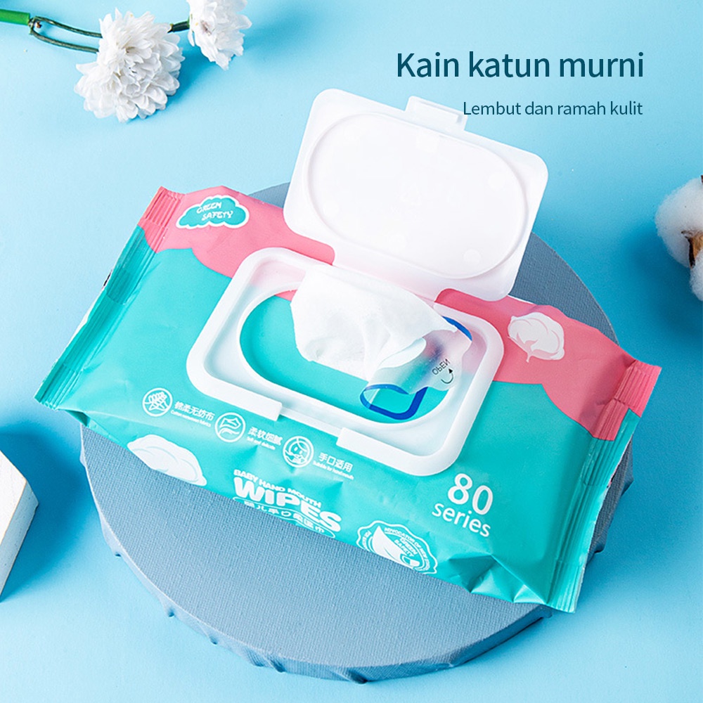 80 Lembar Tissue Basah bayi pure baby wipes non perfumed tisu basah ...