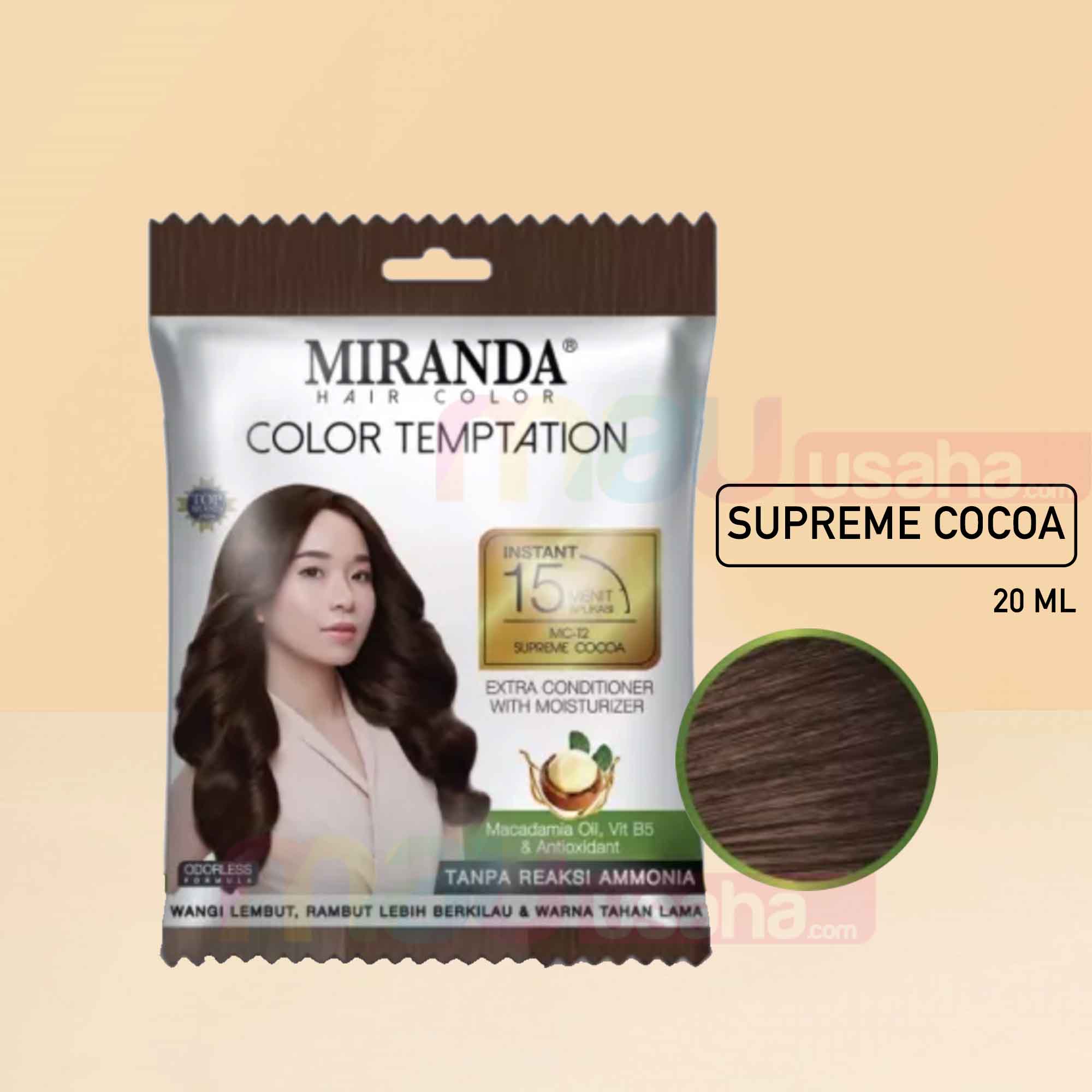 Miranda Hair Color Temptation Cat Pewarna Instan Semir Rambut 20ml ...