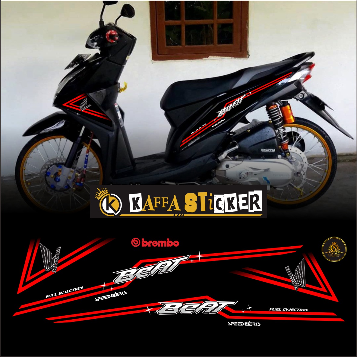 Sticker Striping Beat FI old racing - Stiker Variasi List honda beat fi ...