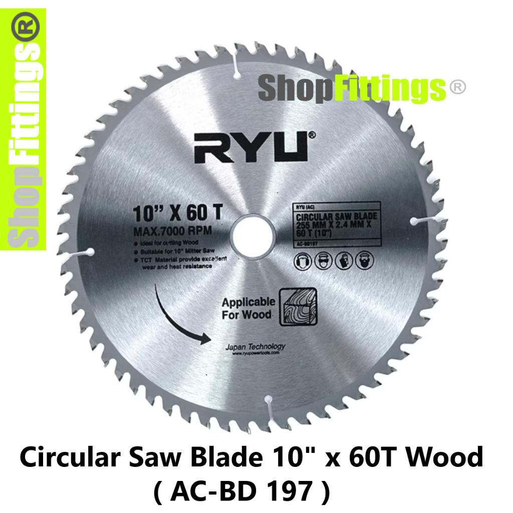 RYU Circular Saw Blade 10 inch Mata Pisau Potong Alumunium Multi or ...