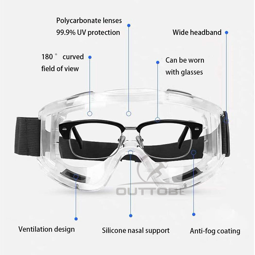 Outtobe Fully Enclosed Safety Goggles Anti-impact Protective Safety ...