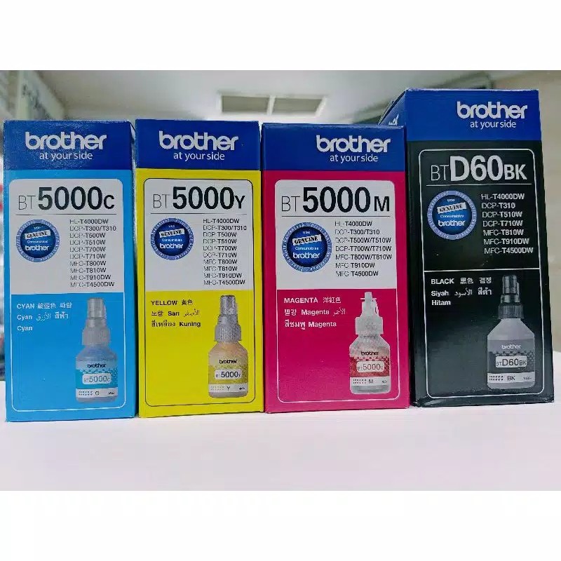 Tinta Brother BTD60 dan BT5000 - 1set Original BT 60 BK - BT 5000 total ...