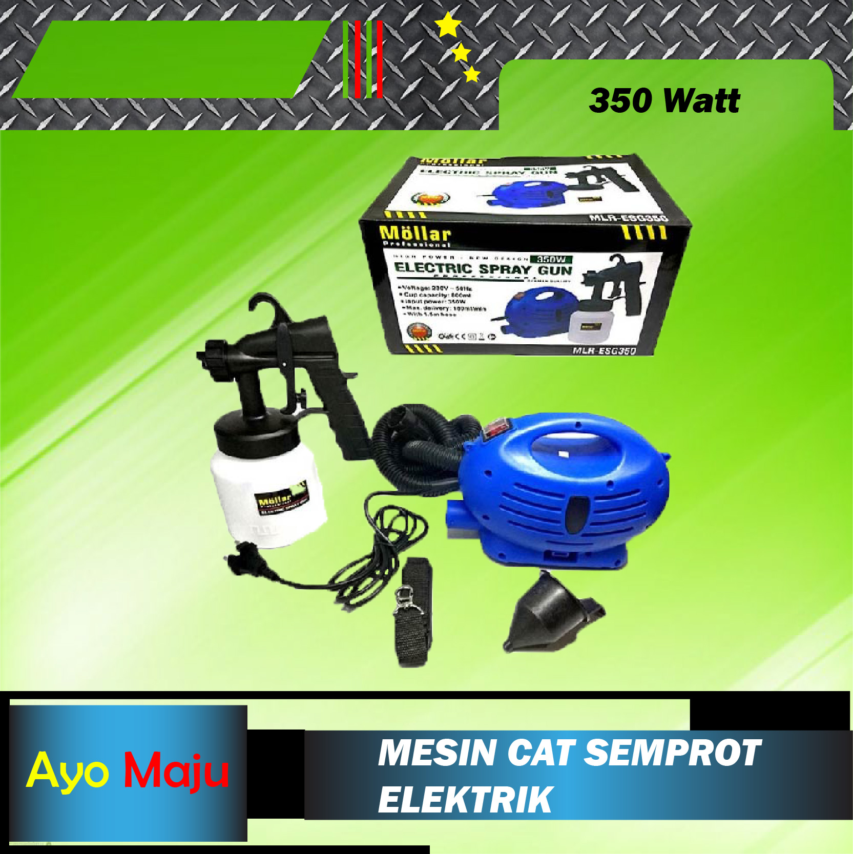 Spray Gun Electric Mollar ESG-350 Mesin Cat Semprot Elektrik | Lazada ...