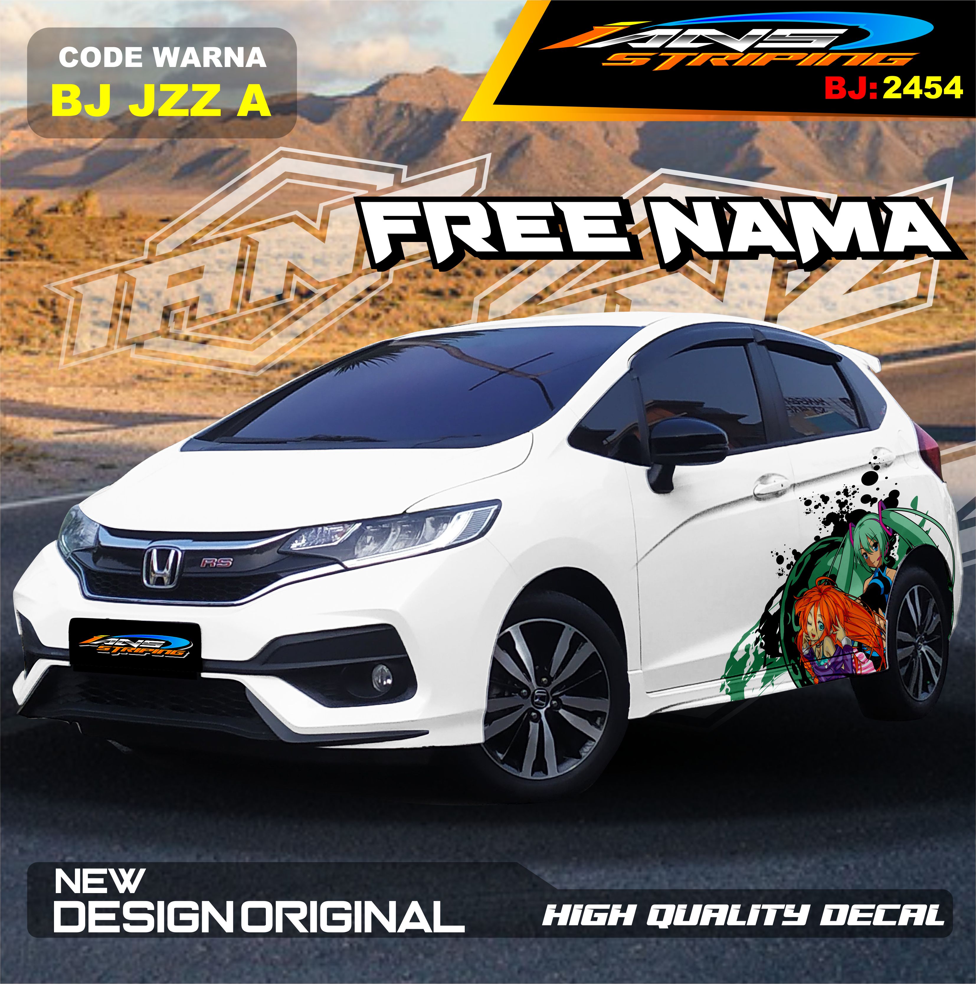 STIKER DECAL MOBIL BRIO / STIKER MOBIL HONDA JAZZ / VARIASI STIKER AGYA ...