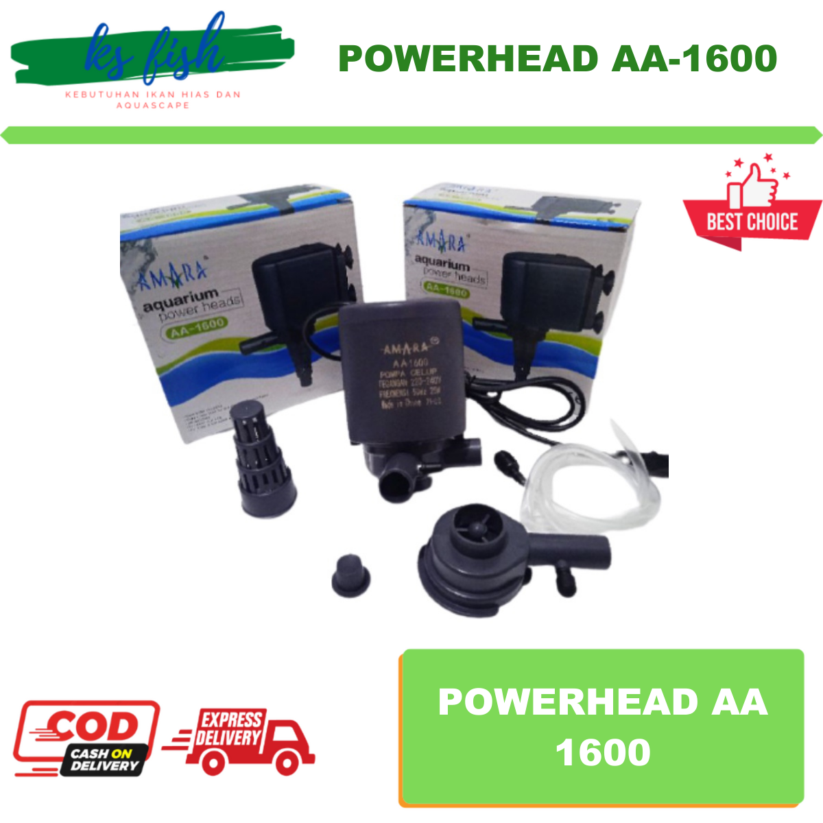 Amara AA-1600 Pompa Air Aquarium Amara Power Head amara aa-1600 aa 1600 ...