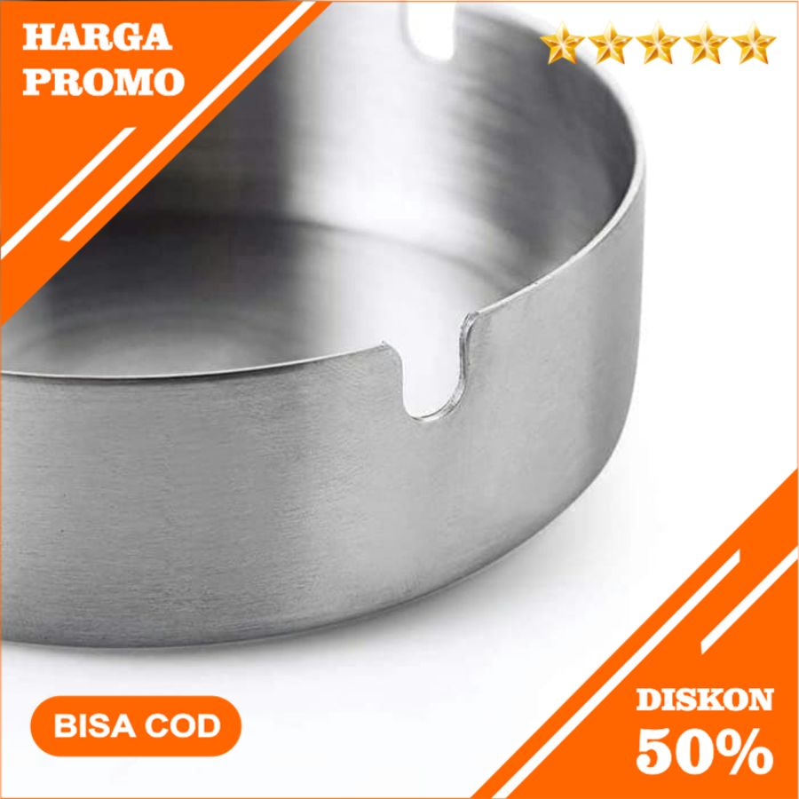 ASBAK ROKOK STAINLESS BULAT 8 CM SANGAT TEBAL | Lazada Indonesia