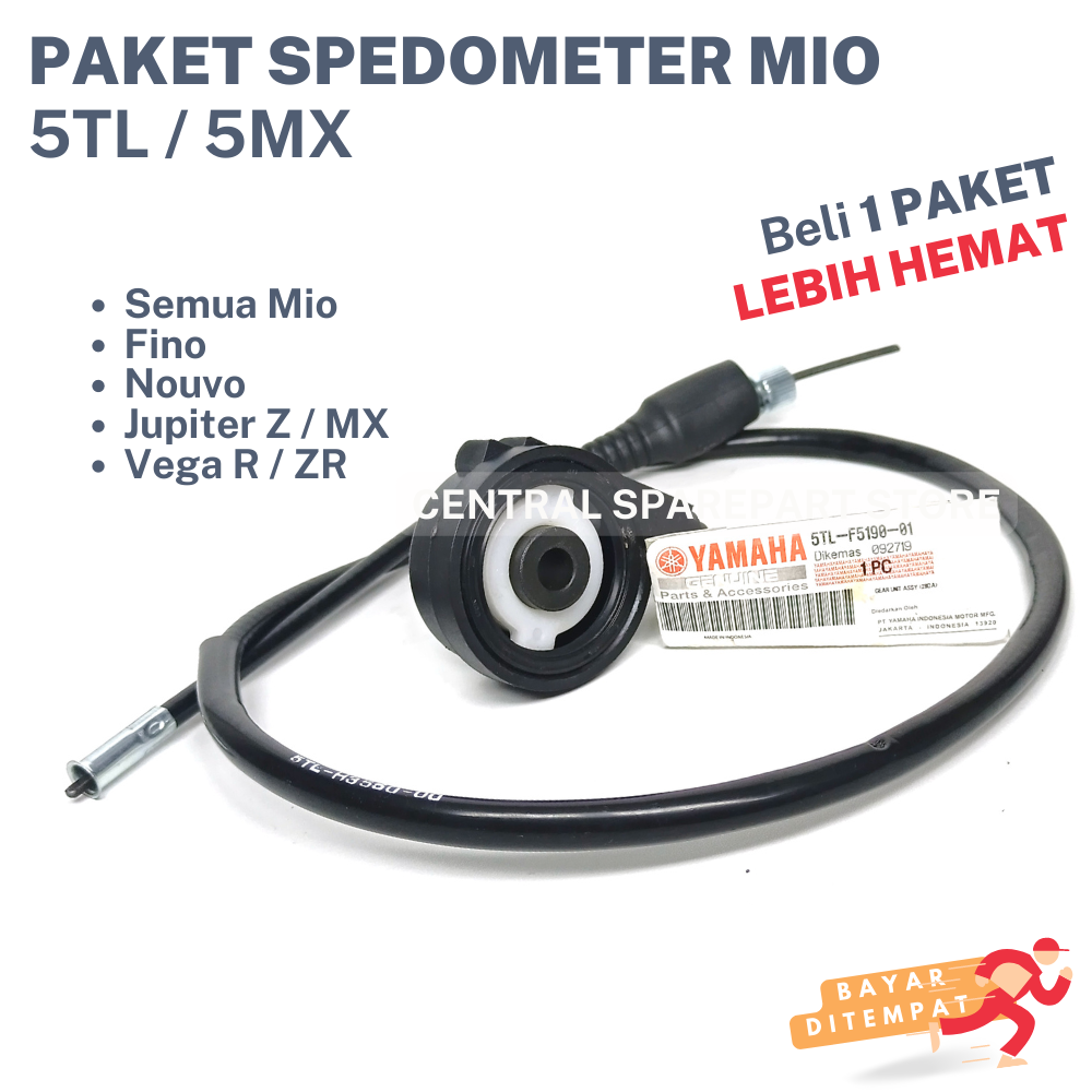 5TL PAKET GEAR BOX MIO + KABEL SPEEDOMETER MIO SPORTI SMILE SOUL J M3 ...