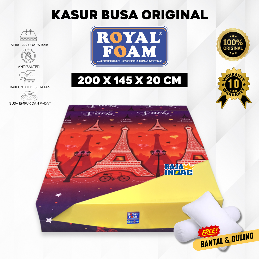 200x145x20 Kasur Busa ROYAL Foam Original Garansi 10 Tahun Ukuran NO 3 Density 16 | Lazada Indonesia