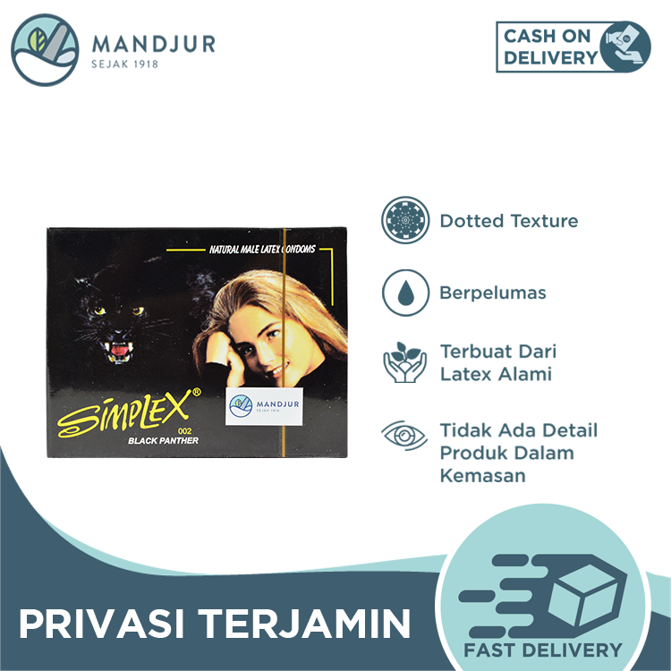 Kondom Simplex Black Panther - Isi 12 | Lazada Indonesia