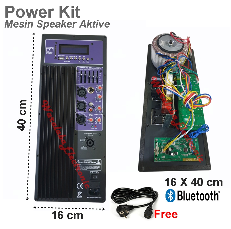 Power Kit / Mesin speaker aktive PA15 Equaliser & Echo , bluetooth ...