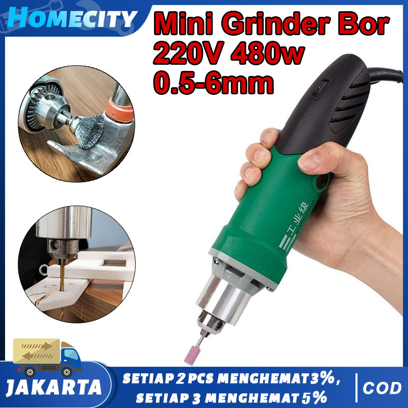 (Dikirim Dari Jakarta)480W Bor Listrik Mini Engraver Dengan/6mm 480W ...