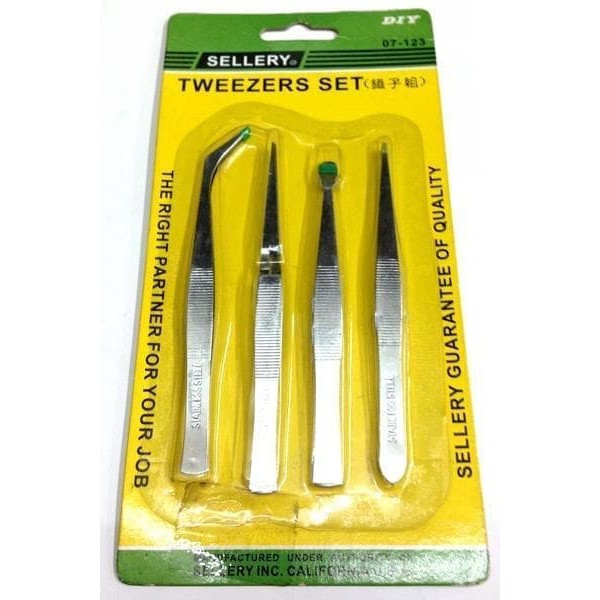 pinset set sellery tweezers set penjepit set 4pcs | Lazada Indonesia
