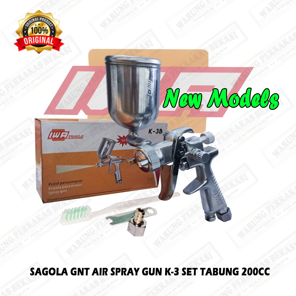 IWA Tools K-3B Spray Gun Spet Alat Semprot Cat K3 B Tabung Atas 200cc ...