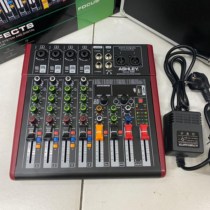 Mixer Ashley 4 Channel Focus400 plus box aluminum | Lazada Indonesia