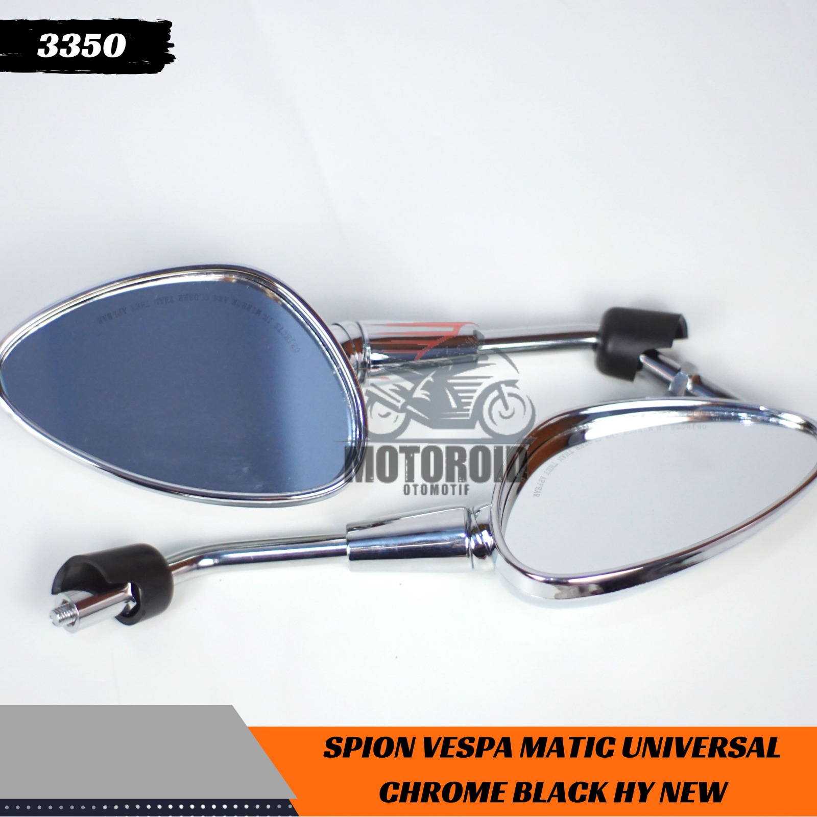 Spion Vespa Black HY New Matic Chrome Universal Semua Motor | Lazada ...