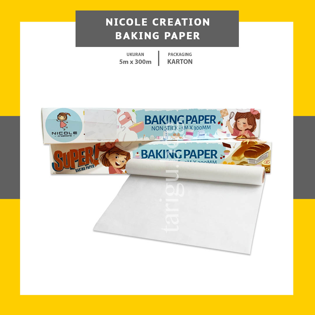BAKING PAPER NON STICK 5M X 300MM - 1 ROLL KERTAS BAKING PAPER KERTAS ...