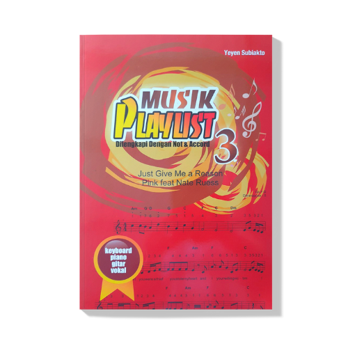 Buku Lagu Musik Playlist 3 Partitur Not Balok dan Angka Bisa Dimainkan ...
