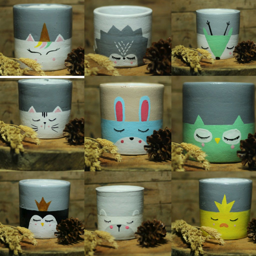 POT BUNGA POT LUKIS TANAH LIAT HIASAN DINDING RUMAH POT TANAMAN ASLI ...