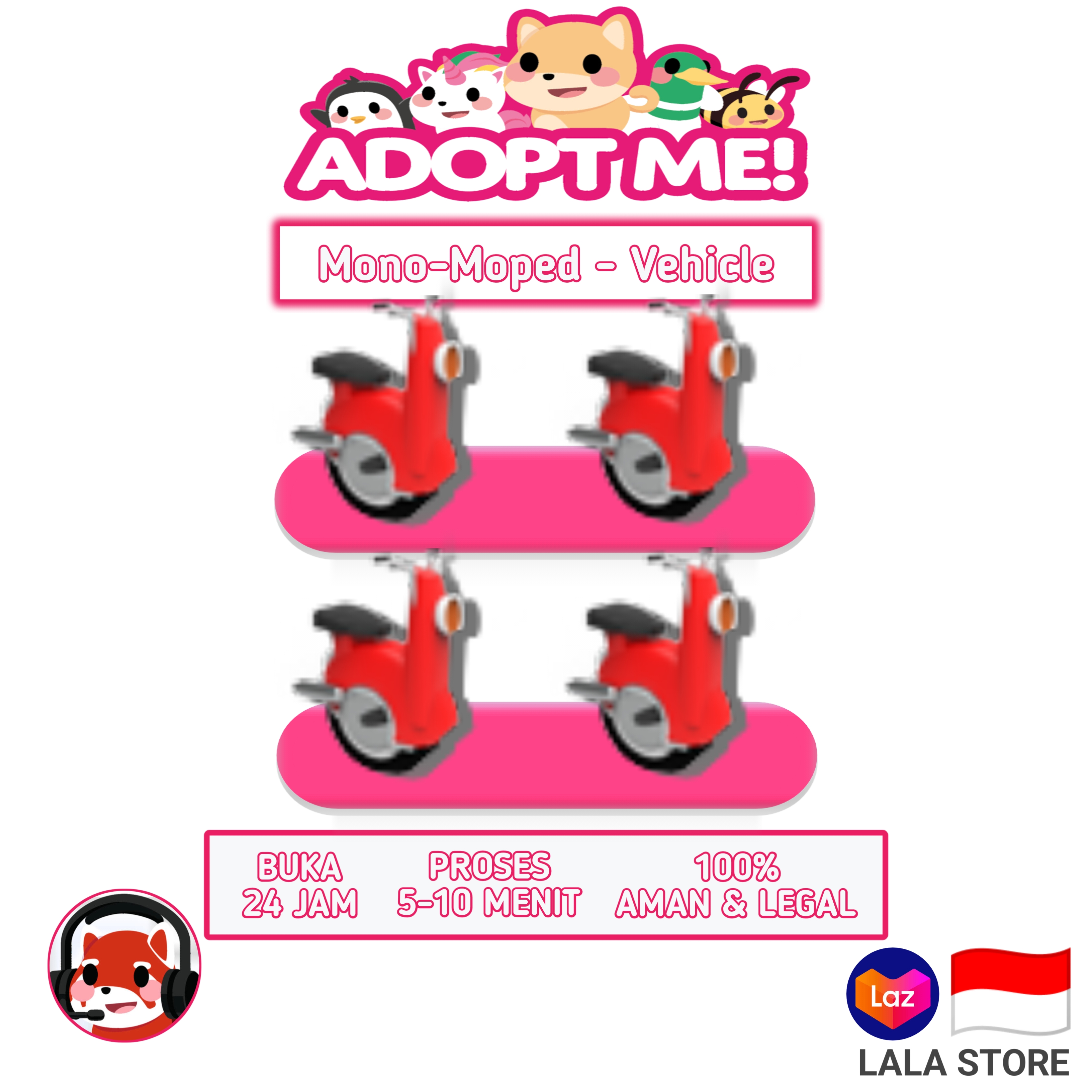 Adopt Me Vehicle - Mono-Moped - Roblox | Lazada Indonesia