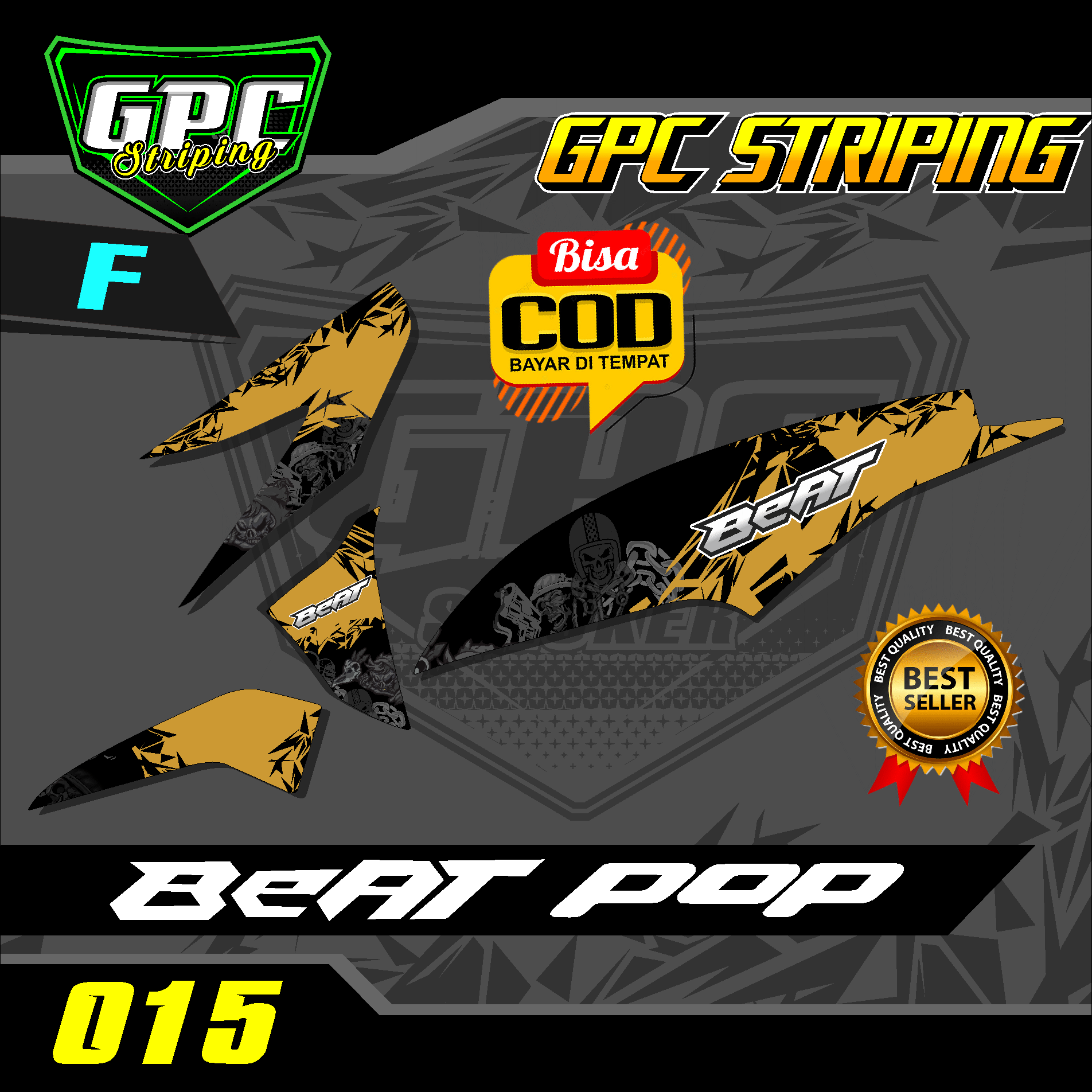 Stiker Striping Sticker Beat Pop -Variasi List Motor Desain Bercak ...