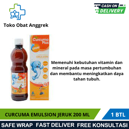 CURCUMA EMULSION JERUK 200 ML/VITAMIN PENAMBAH NAFSU MAKAN ANAK/VITAMIN ...