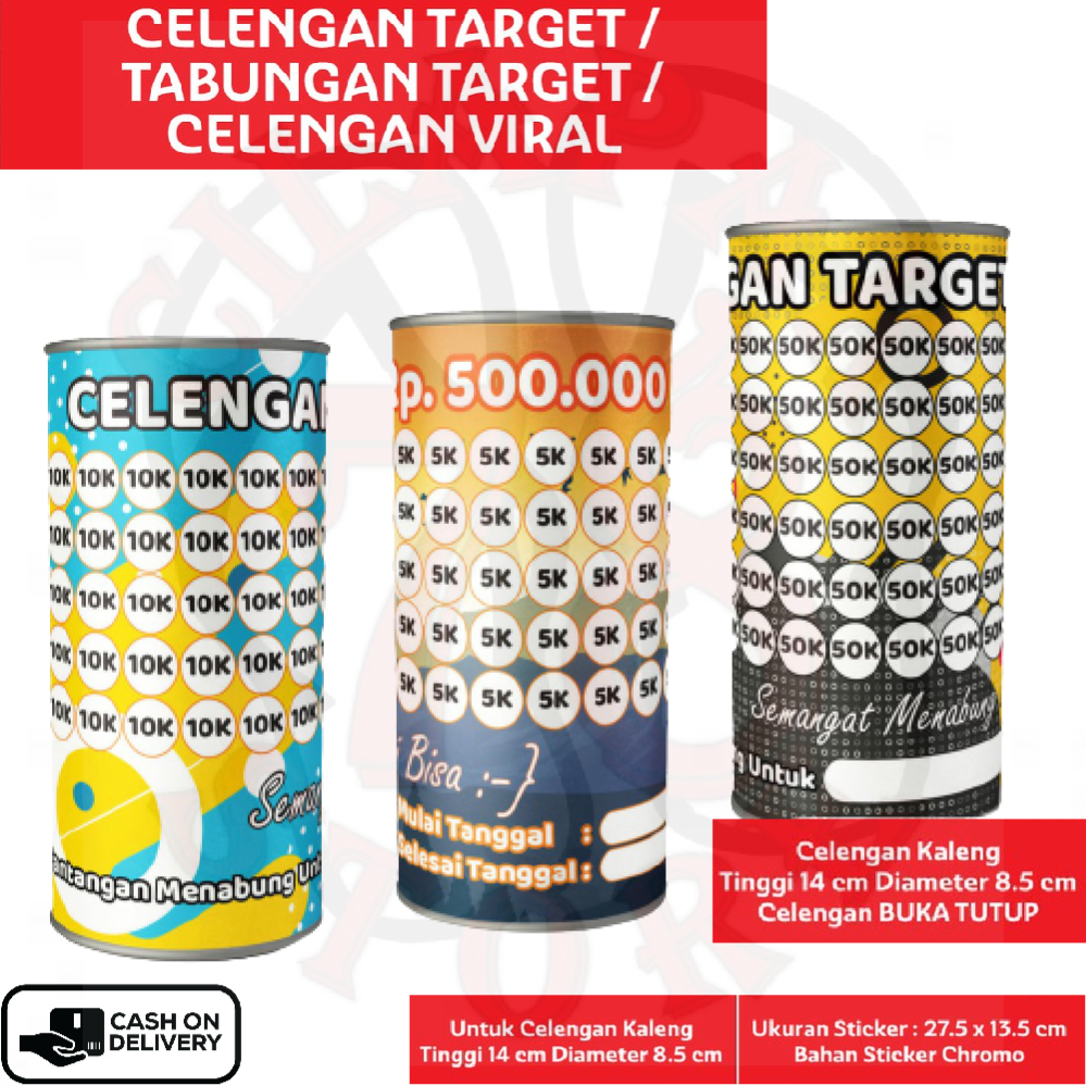 Celengan Target Buka Tutup Celengan Challenge Target Menabung Celengan ...