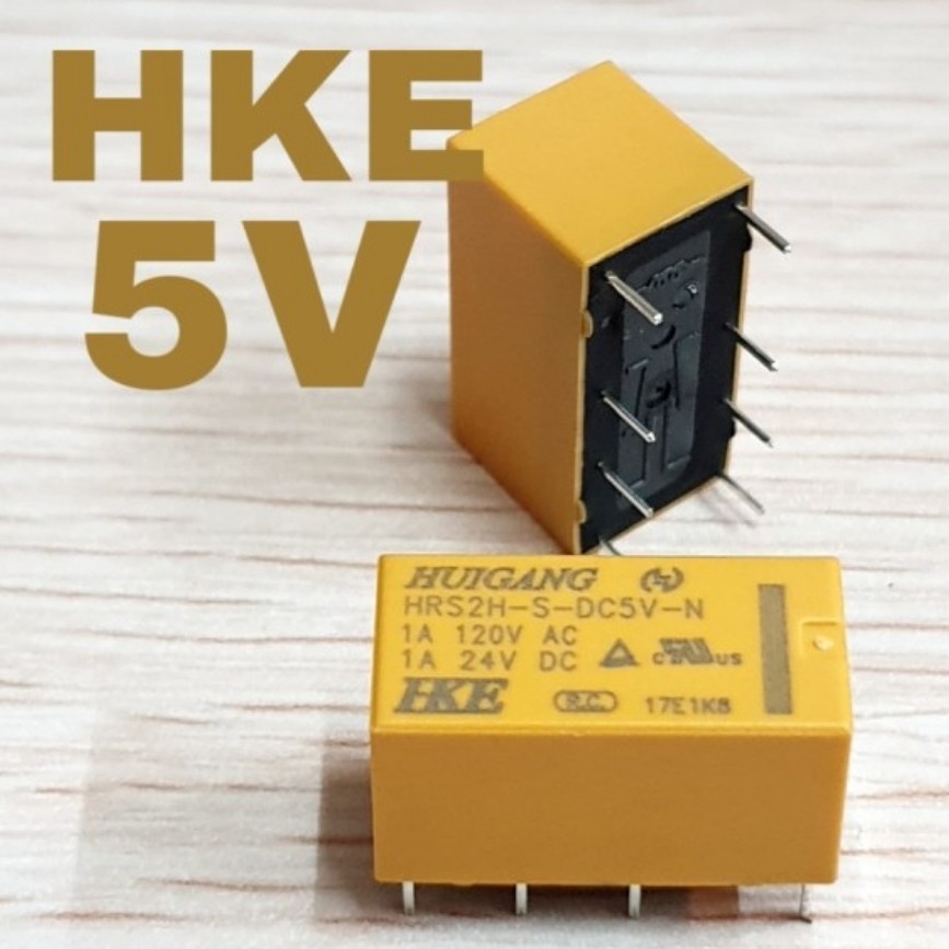 HUIGANG Relay HK19F-DC5V-SHG eight feet yellow 5V 8P 5 Volt 8 pin ...