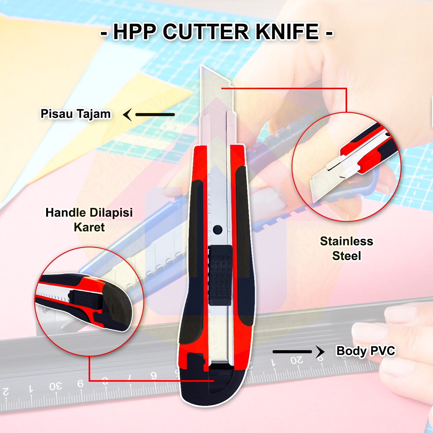WMS-HPP CUTTER KNIFE - SILET PEMOTONG KERTAS | Lazada Indonesia