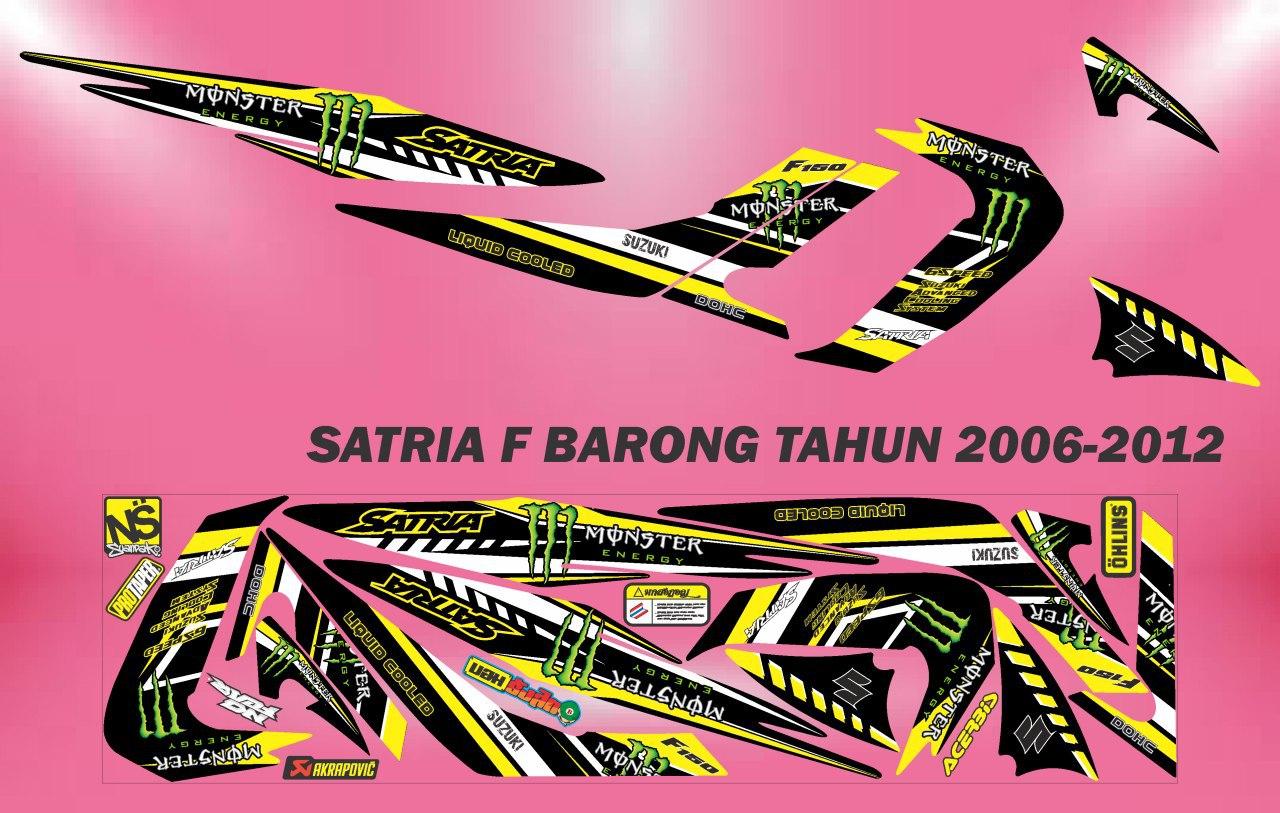 STIKER STRIPING DECAL SATRIA FU 150 (BARONG) MONSTER ENERGY | Lazada ...