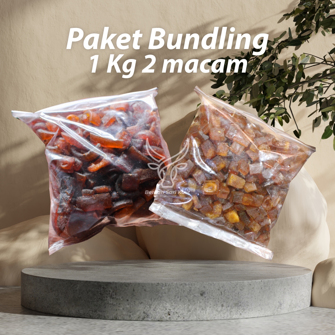 Kerupuk kulit sapi Paket bundling 1kg 2 macam - Rambak kulit sapi ...
