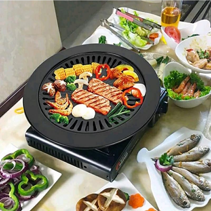 panggangan bulat bbq Smokeles Indoor Barberque Grill / Pangggangan ...