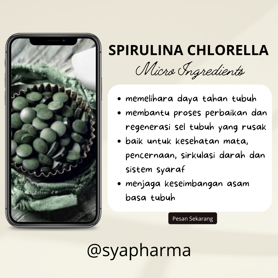 Chlorella Spirulina 720 Tablet Untuk Daya Tahan Tubuh, Regenerasi Sel ...