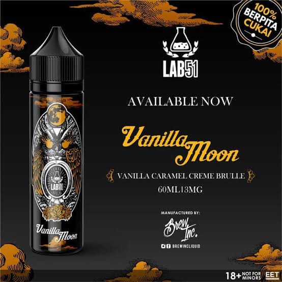 Liquid vanila moon rasa vanilla creame brulle | Lazada Indonesia