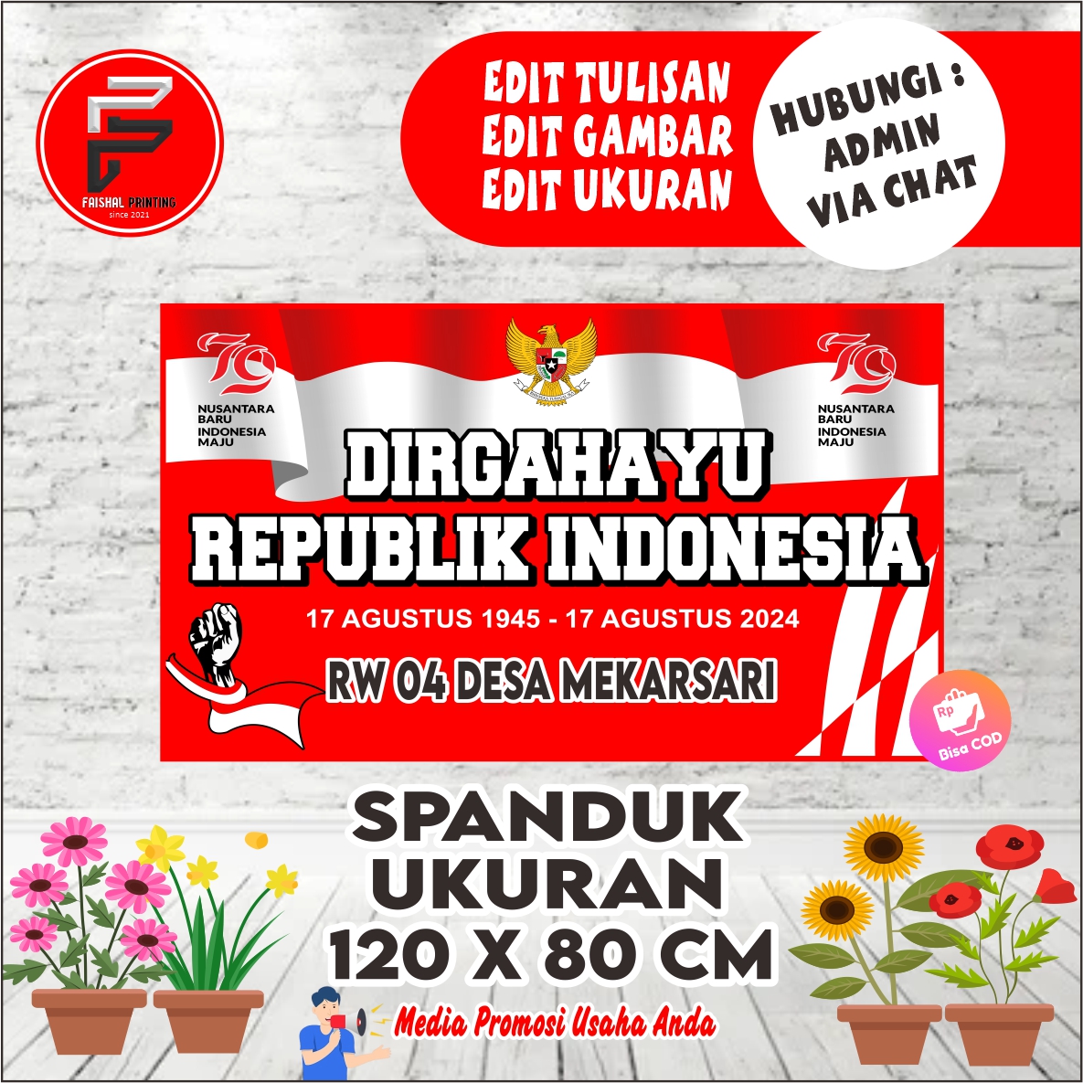 Banner HUT Kemerdekaan RI/ Spanduk HUT RI / Spanduk Karnaval HUT RI ...
